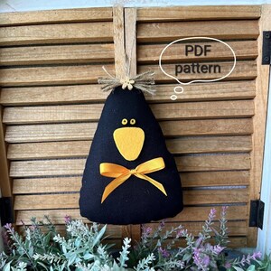Crow, PDF Pattern, Halloween Decoration, Digital, DIY, Halloween ...