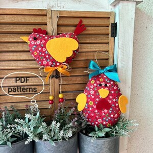 DIY Chickens PDF Patterns Easter Chickens Easy Sewing - Etsy