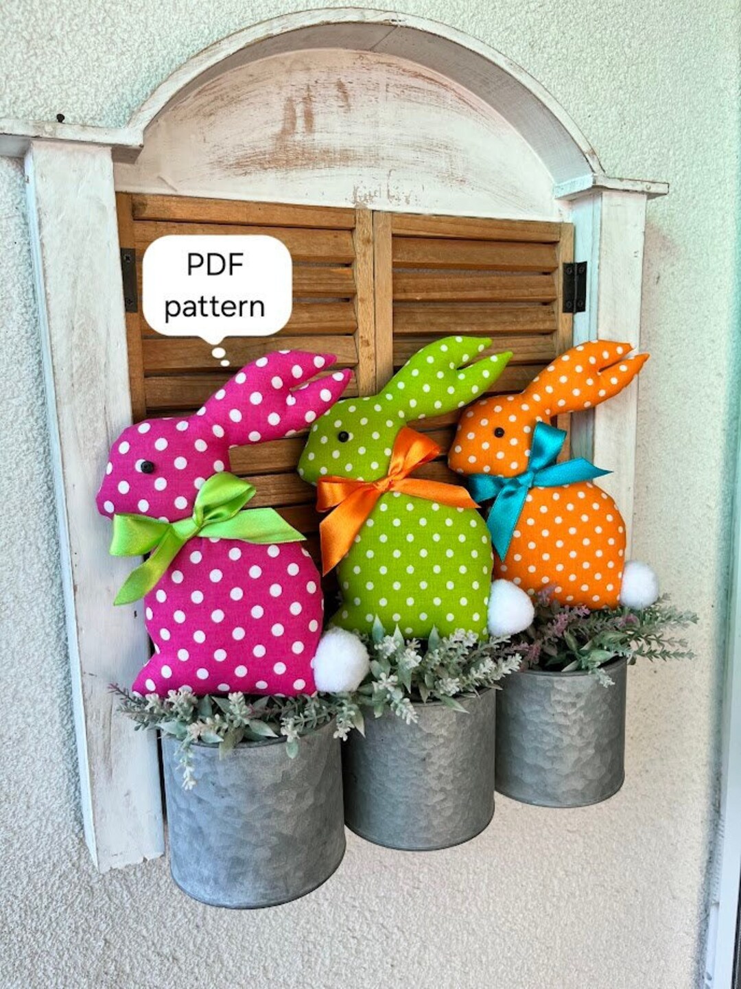 Easter Rabbit, PDF Pattern, DIY Easter Bunny, Digital, Easter Ornament ...