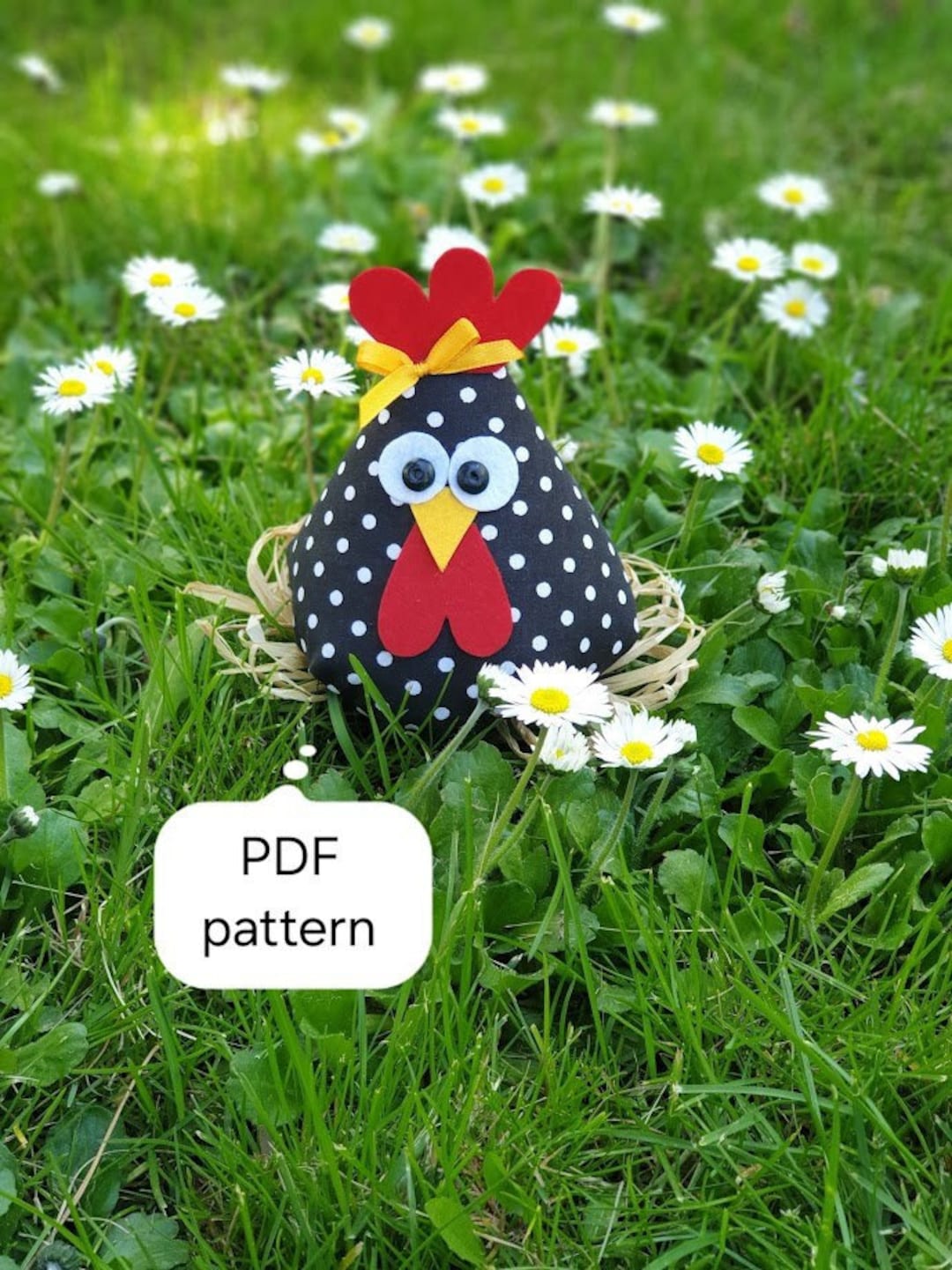 Easter Chicken Craft, Homemade Easter Decorations, Easter Gift, PDF ...