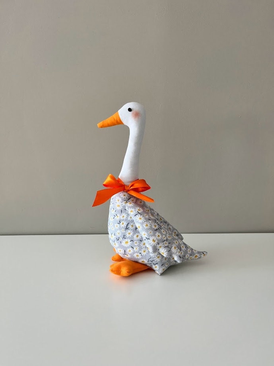 Easter Duck, Goose Made of Fabric, Stuffed Big Bird, Easter Ornament ...