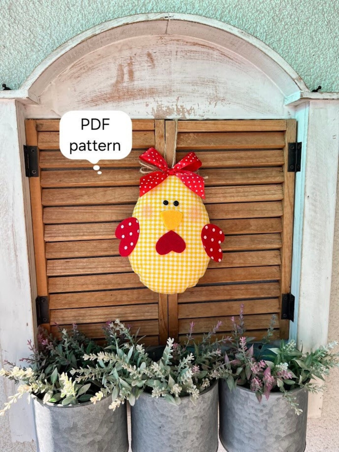 Easy to Make Easter Chicken , PDF Sewing Pattern, DIY Home Holiday ...