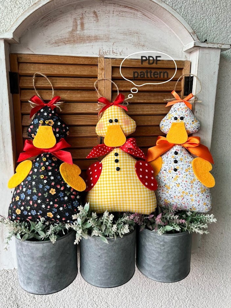 Downloads, DIY, Easter Duck, PDF Pattern, How to Made Duck, Goose ...