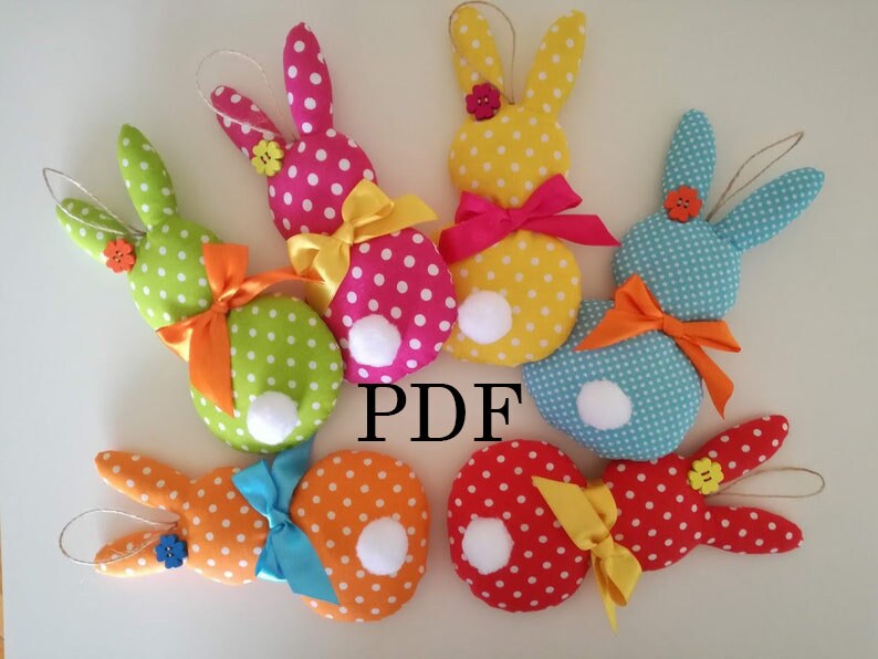 How to Make Easter Bunny PDF Sewing Pattern Fabric Rabbit - Etsy