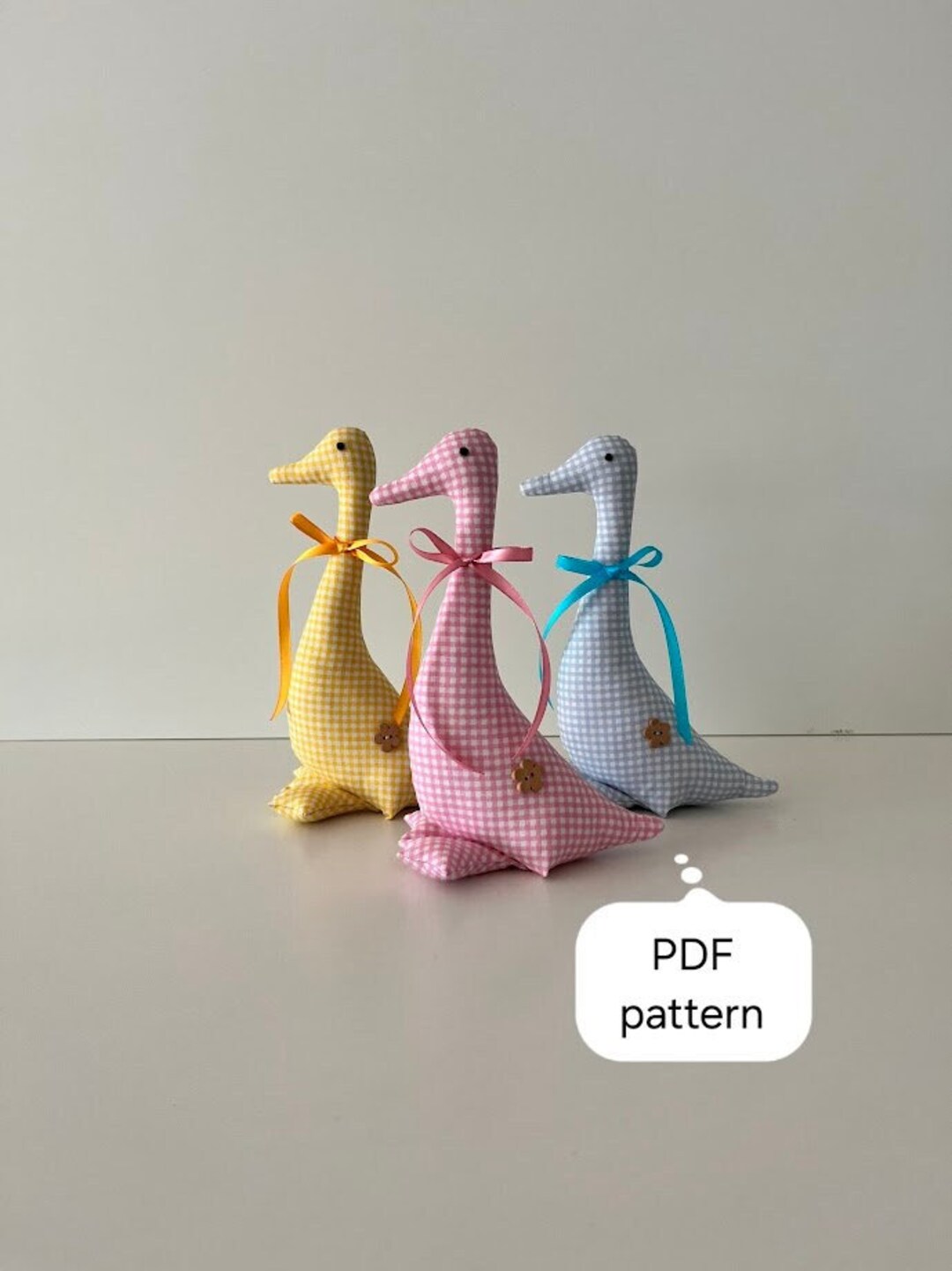 Easter Goose, DIY Stuffed Goose, PDF Pattern, Sewing Tutorial, Digital ...