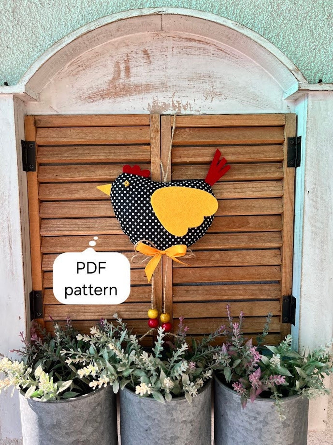 PDF Pattern, DIY Easter Chicken, Easy Sewing Tutorial, Fabric Chicken ...