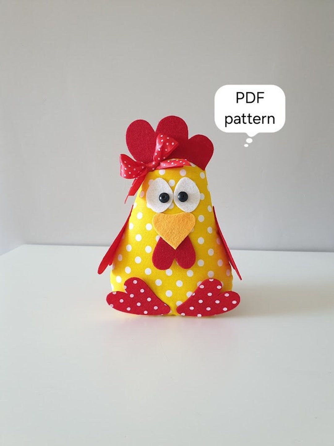 PDF Easter Sewing Pattern, DIY Easter Chicken, How to Make Easter ...