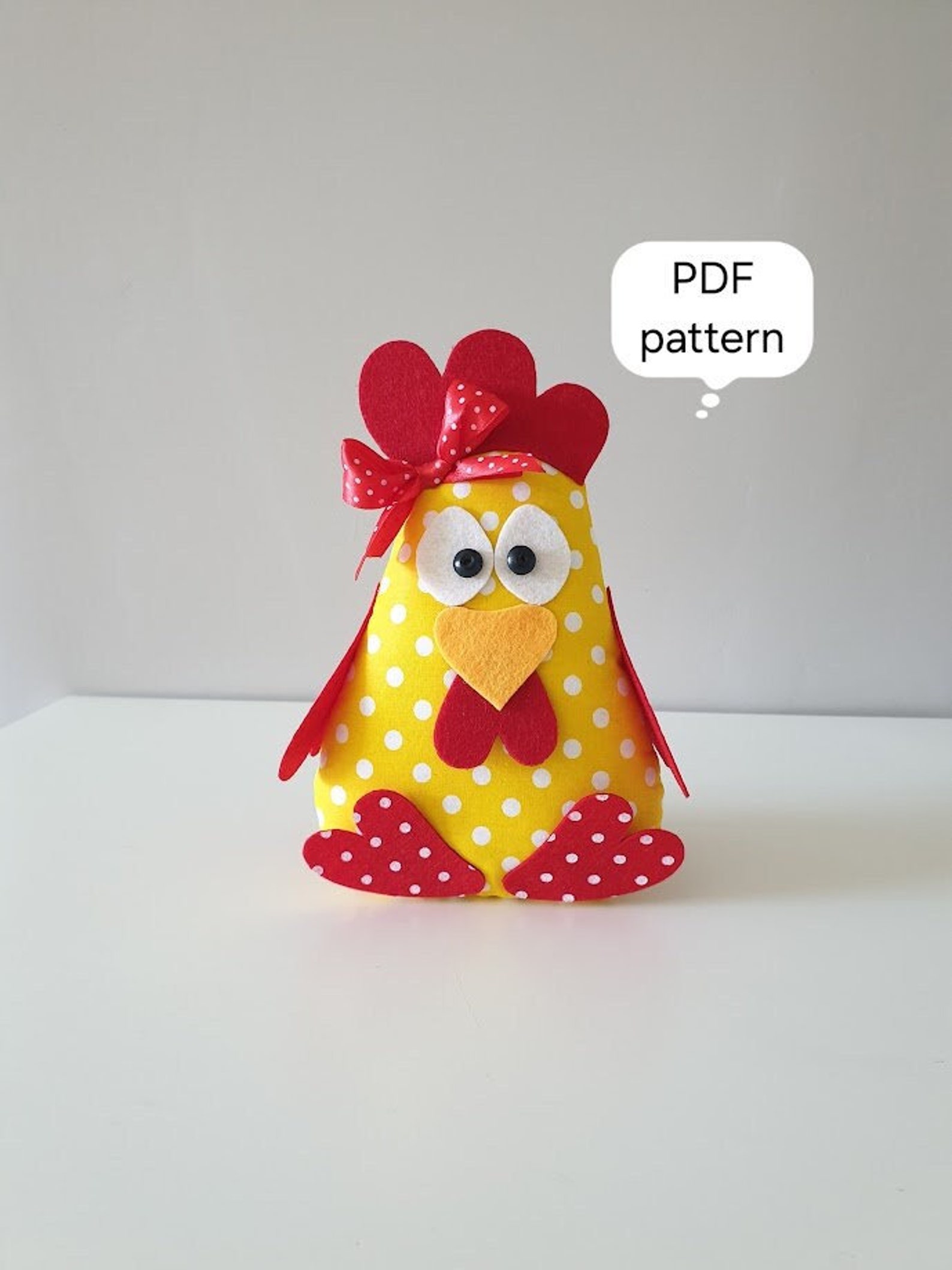 PDF Easter Sewing Pattern, DIY Easter Chicken, How to Make Easter ...