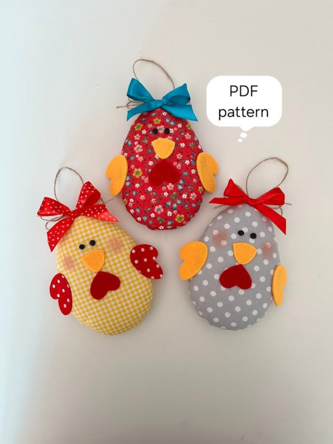 Easy to Make Easter Chick, PDF Pattern, Easter Gift, DIY Home Holiday ...