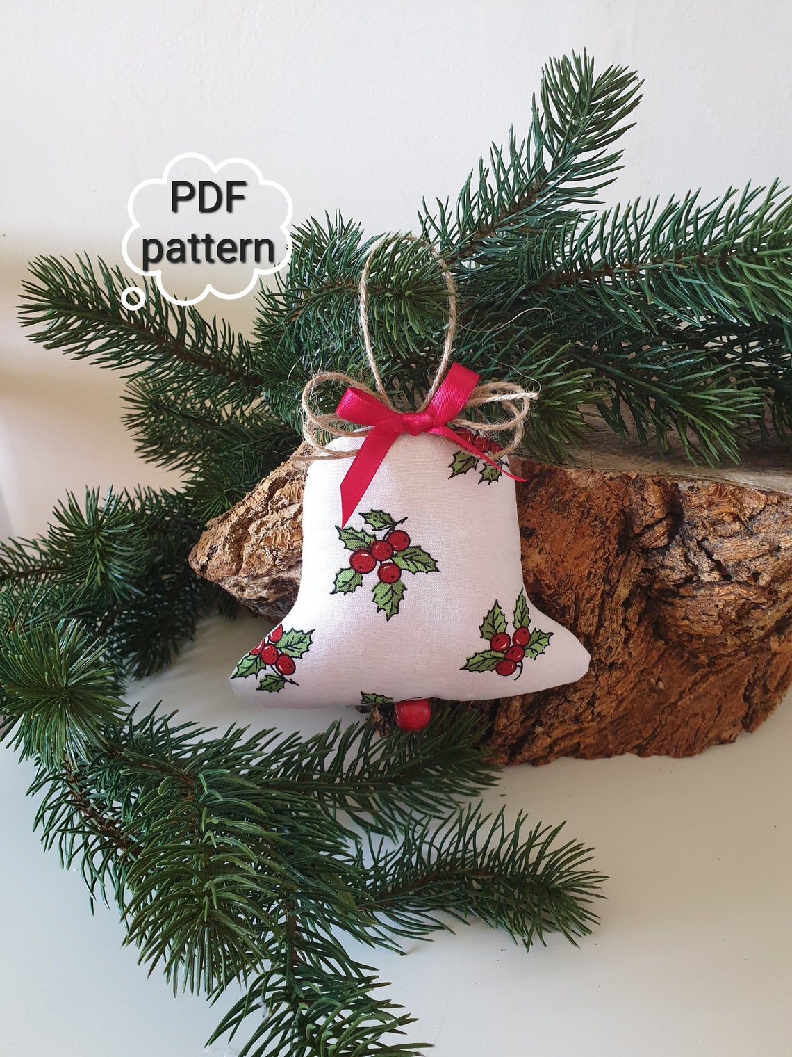 Christmas Bell, PDF Sewing Pattern & Instructions,diy, Christmas Bell ...