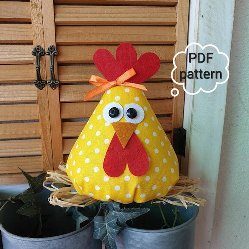 PDF Easter Chicken DIY Easter Ornament Easy Sewing Pattern - Etsy