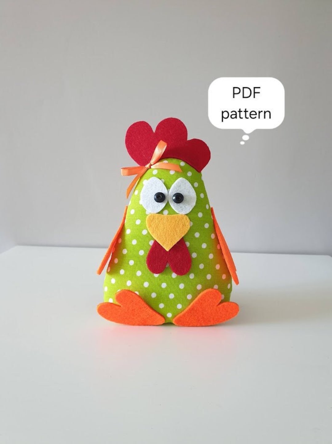 Easy to Make Chicken ,PDF Sewing Pattern, Table Decoration, DIY Fabric ...