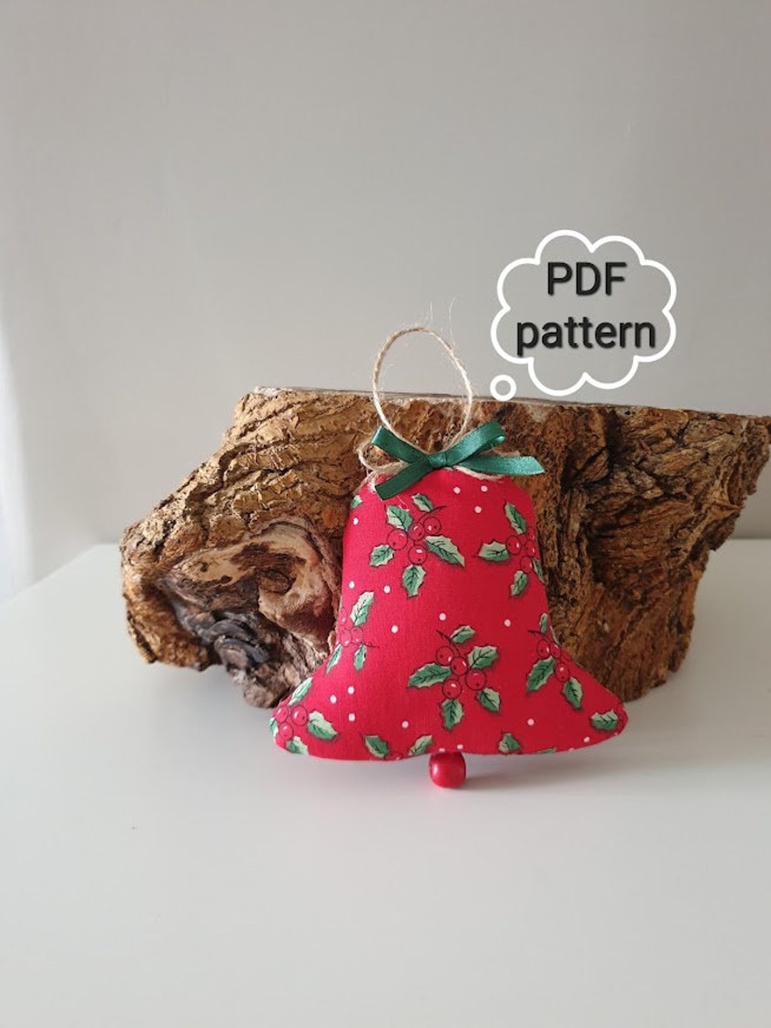 DIY, PDF Christmas Bell, PDF Sewing Pattern, Christmas Bell Made of ...