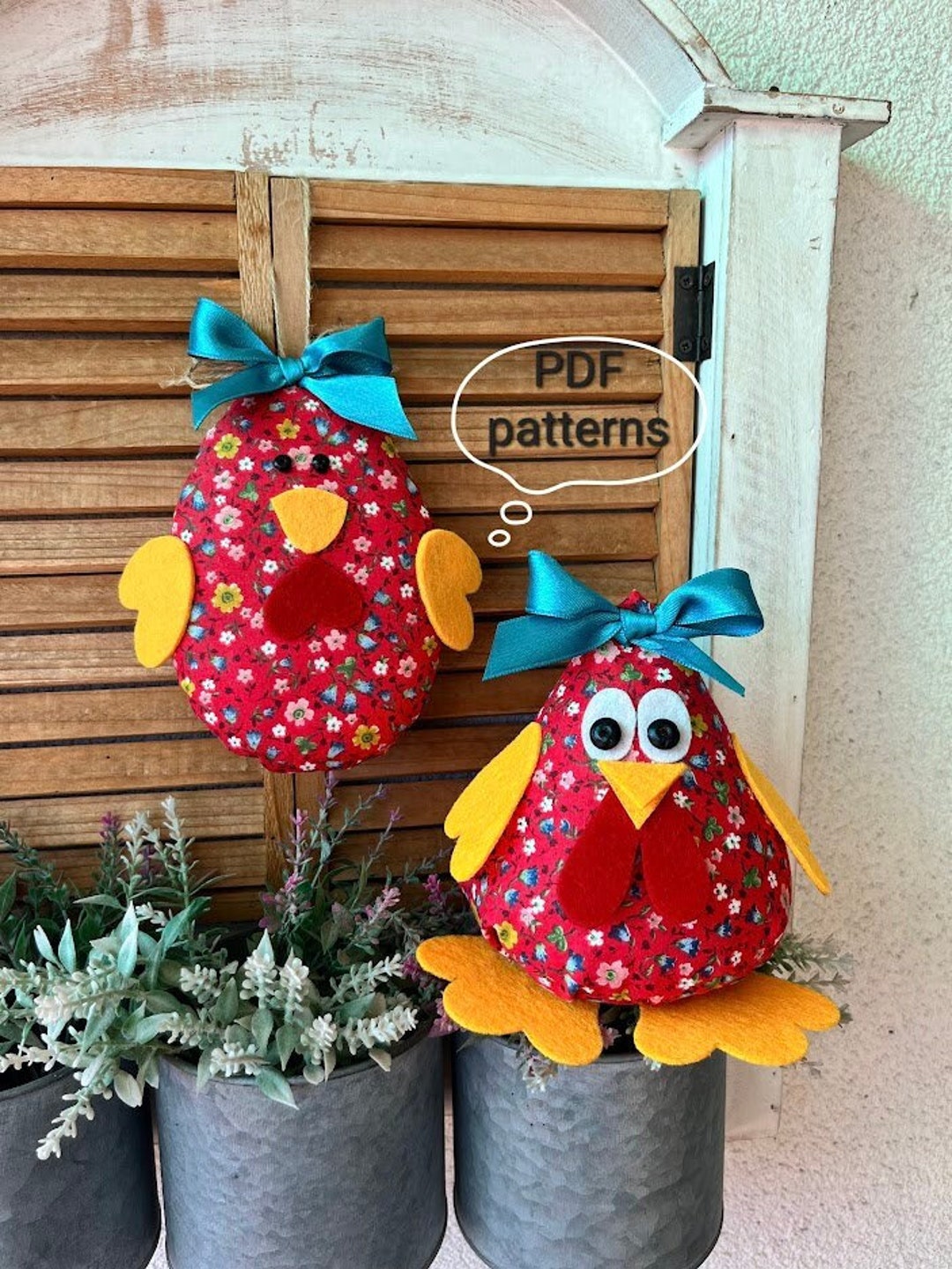 DIY Easter Chickens PDF Patterns & Instructions How to Made - Etsy