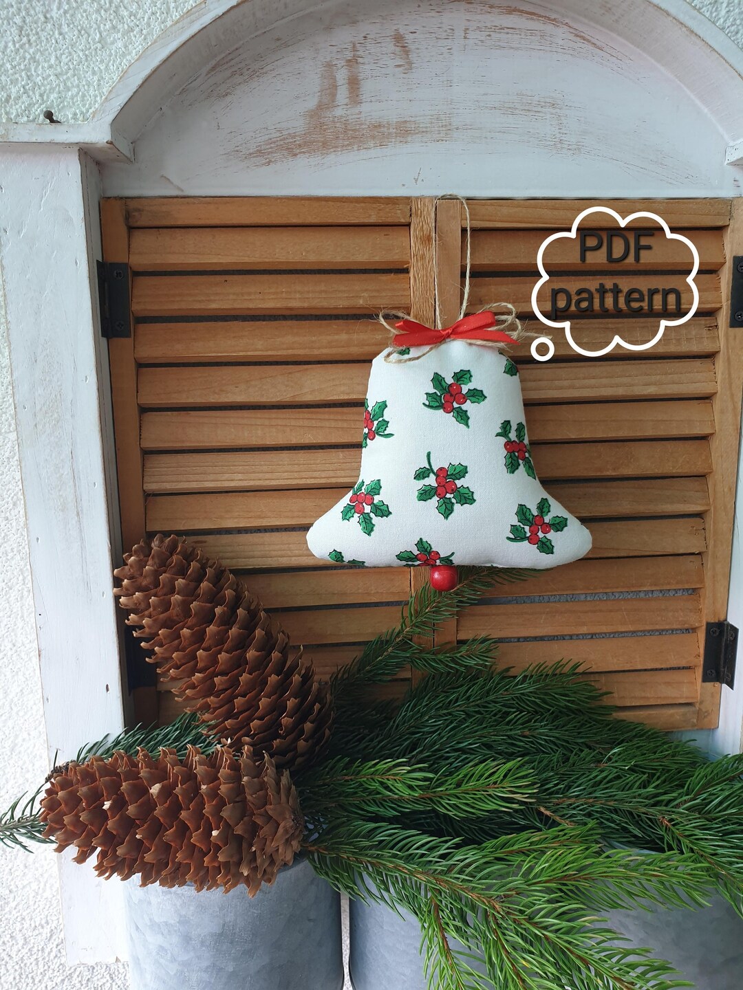 Christmas Bell, PDF Sewing Pattern & Instructions,diy, Christmas Bell ...