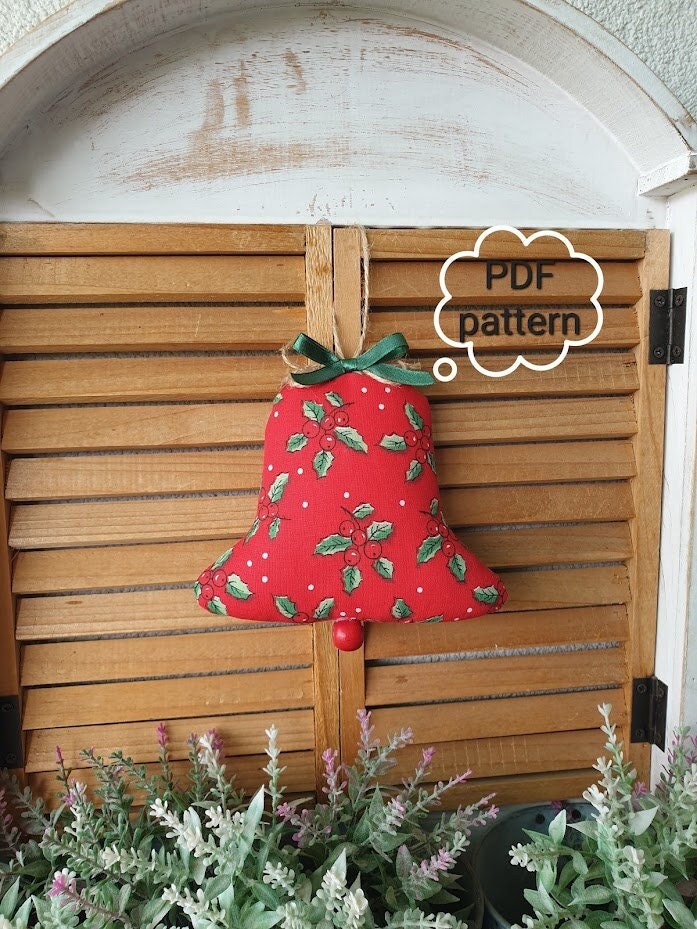 Christmas Bell, PDF Sewing Pattern & Instructions,diy, Christmas Bell ...