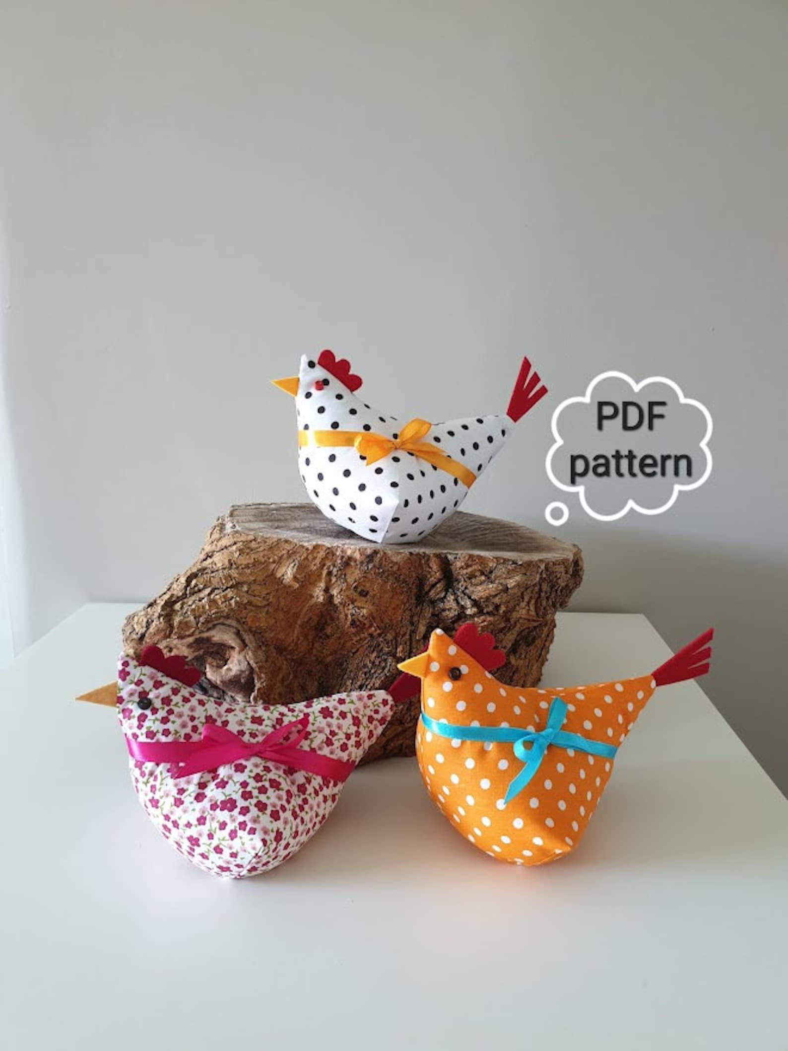 DIY Hen and Chicken PDF Sewing Patterns & Instructions - Etsy