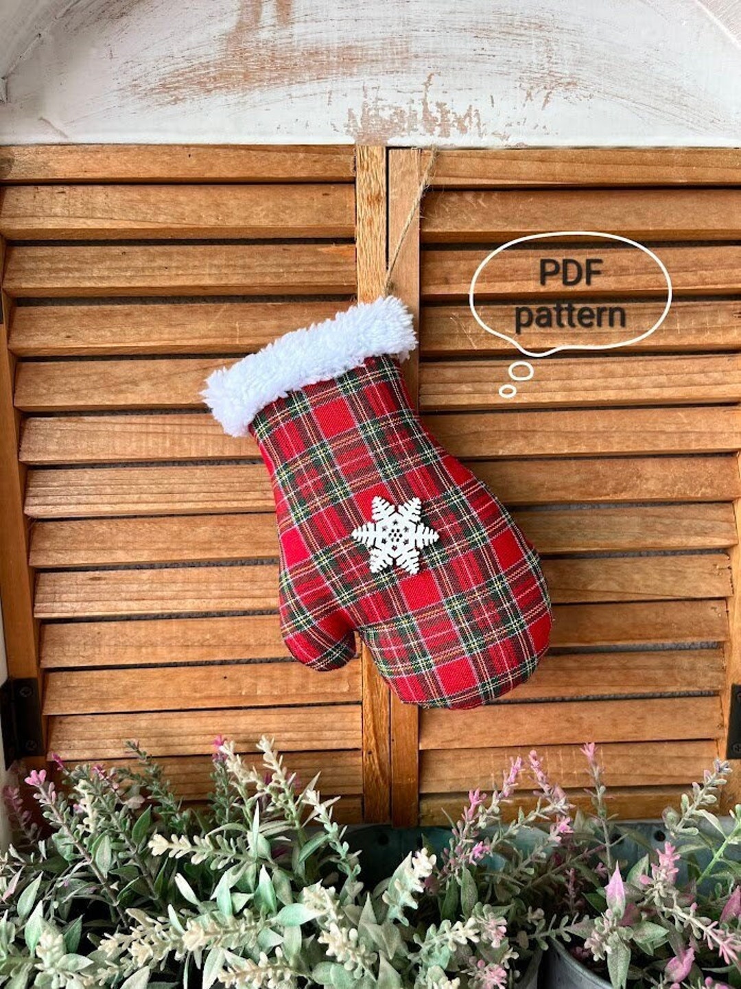 DIY Christmas Glove, PDF Pattern, Christmas Tree Decor, Digital ...