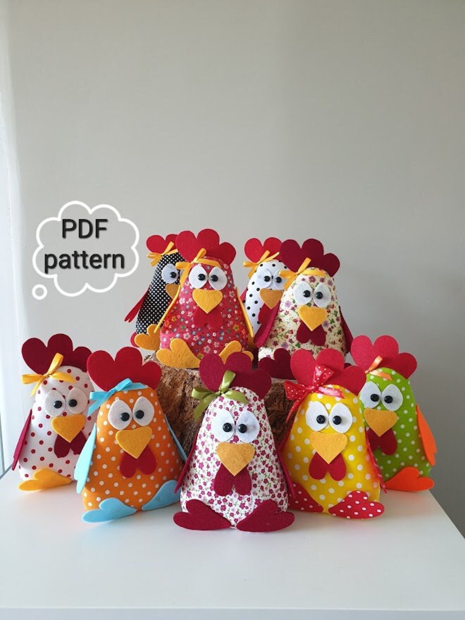 PDF Easter Chicken DIY Easter Ornament Easy Sewing Pattern - Etsy