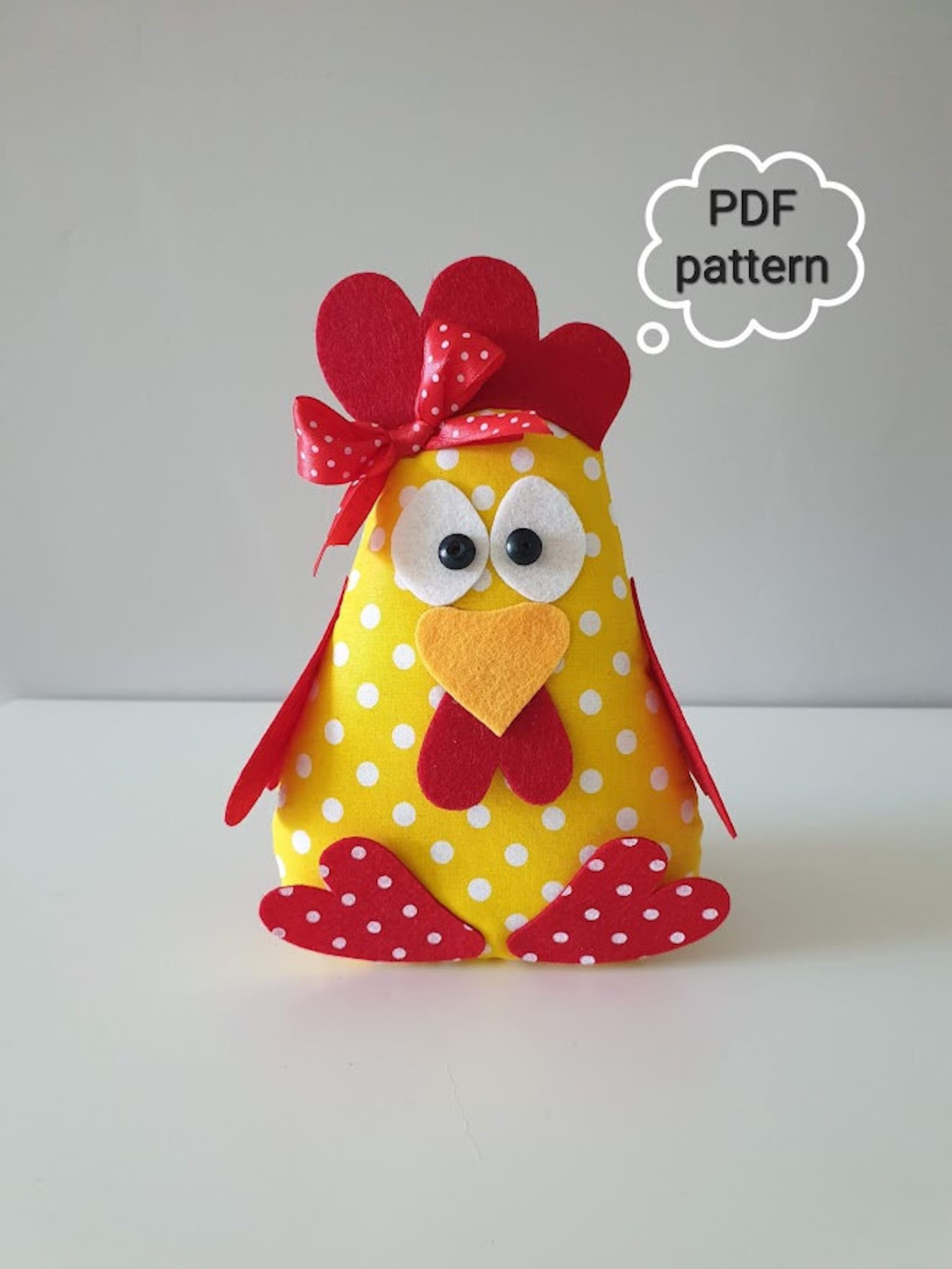 Easy to Make Chicken PDF Sewing Pattern Table Decoration - Etsy UK