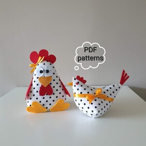 DIY Hen and Chicken, PDF Patterns & Instructions, Easter Gifts, Digital ...