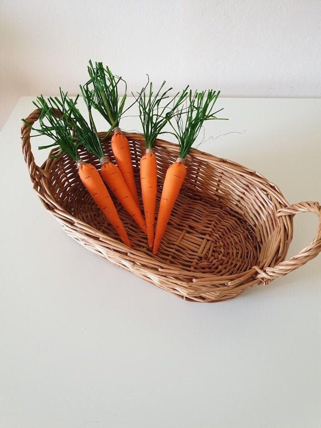 Easter Fabric Carrot, Set of 5 Pieces Orange Carrots, Carrots Plushie ...