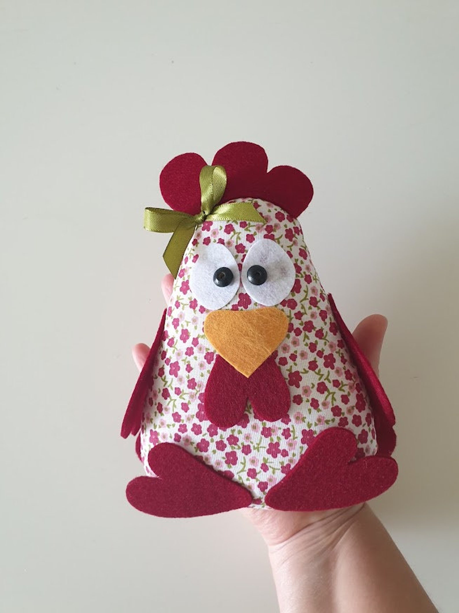 Easy to Make Chicken ,PDF Sewing Pattern, Table Decoration, DIY Fabric ...