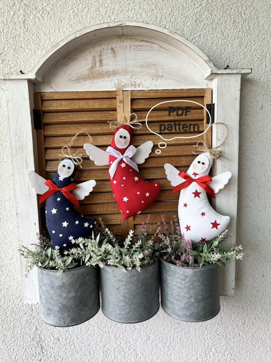 Christmas Angel, PDF Pattern, DIY, Christmas Ornament, Digital, Sewing ...