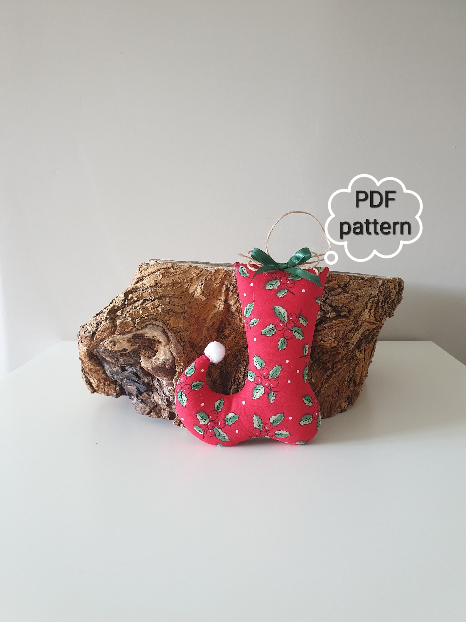 PDF Christmas Boot Sewing Pattern & Instructions DIY - Etsy