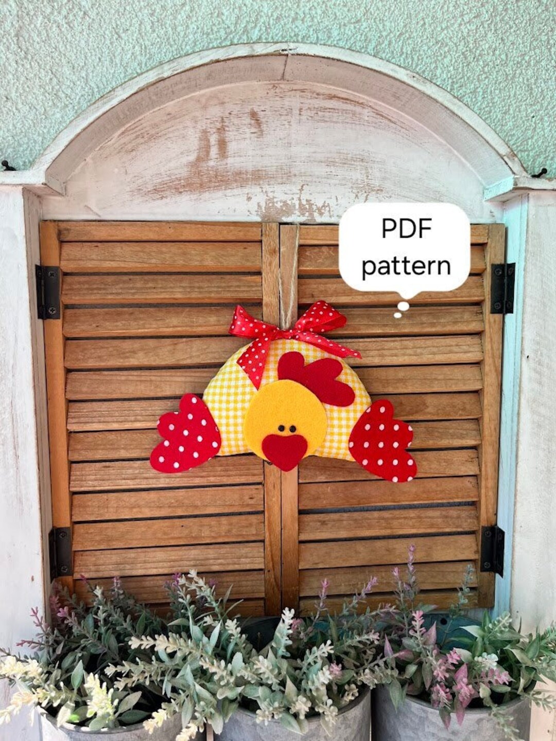 Chicken, PDF Easter Sewing Pattern, DIY Home Holiday Decor, Easter ...
