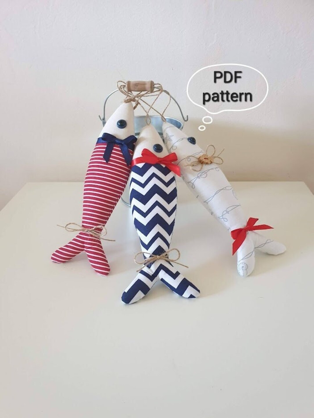 Fish, Digital Templates, DIY, Maritime Decoration, PDF Pattern, Sea ...