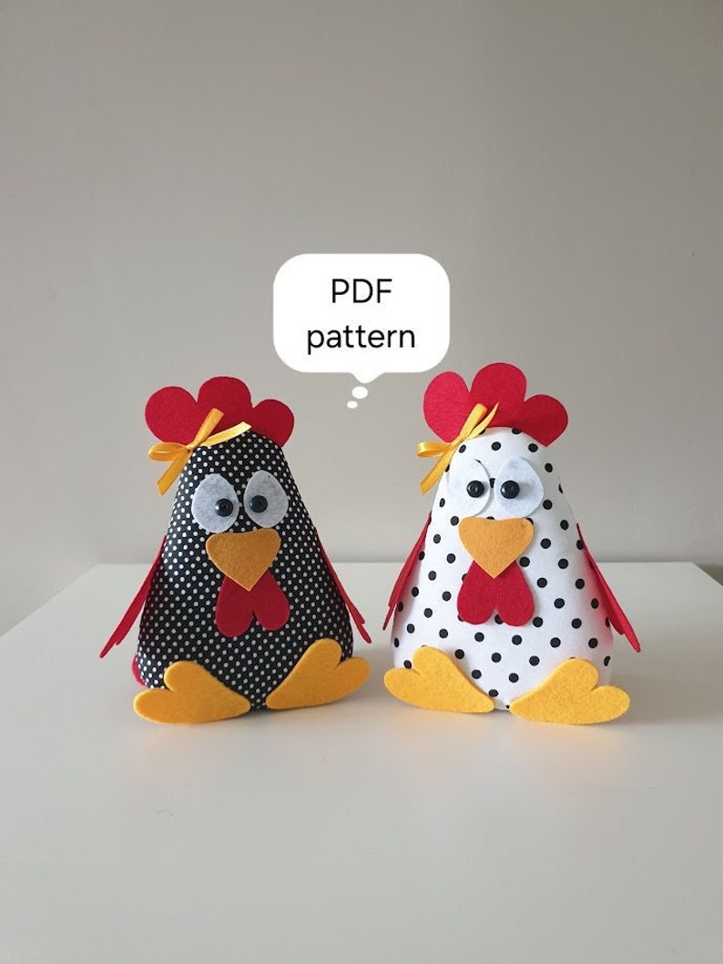 How to Make a Sitting Chicken Out of Fabric and Felt, DIY Easter ...