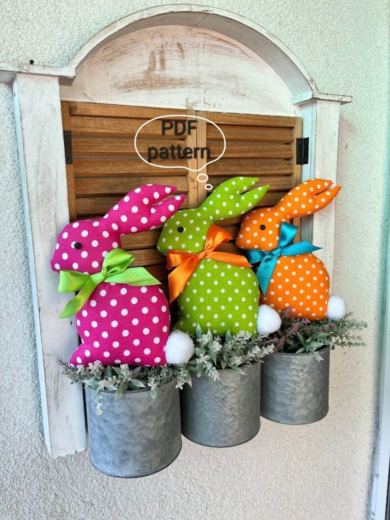 Easter Rabbit PDF Pattern & Instruction Easy to Make Easter - Etsy