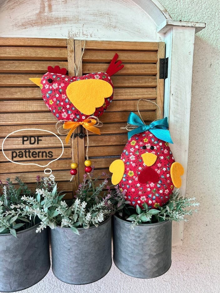 DIY Chickens PDF Patterns Easter Chickens Easy Sewing - Etsy