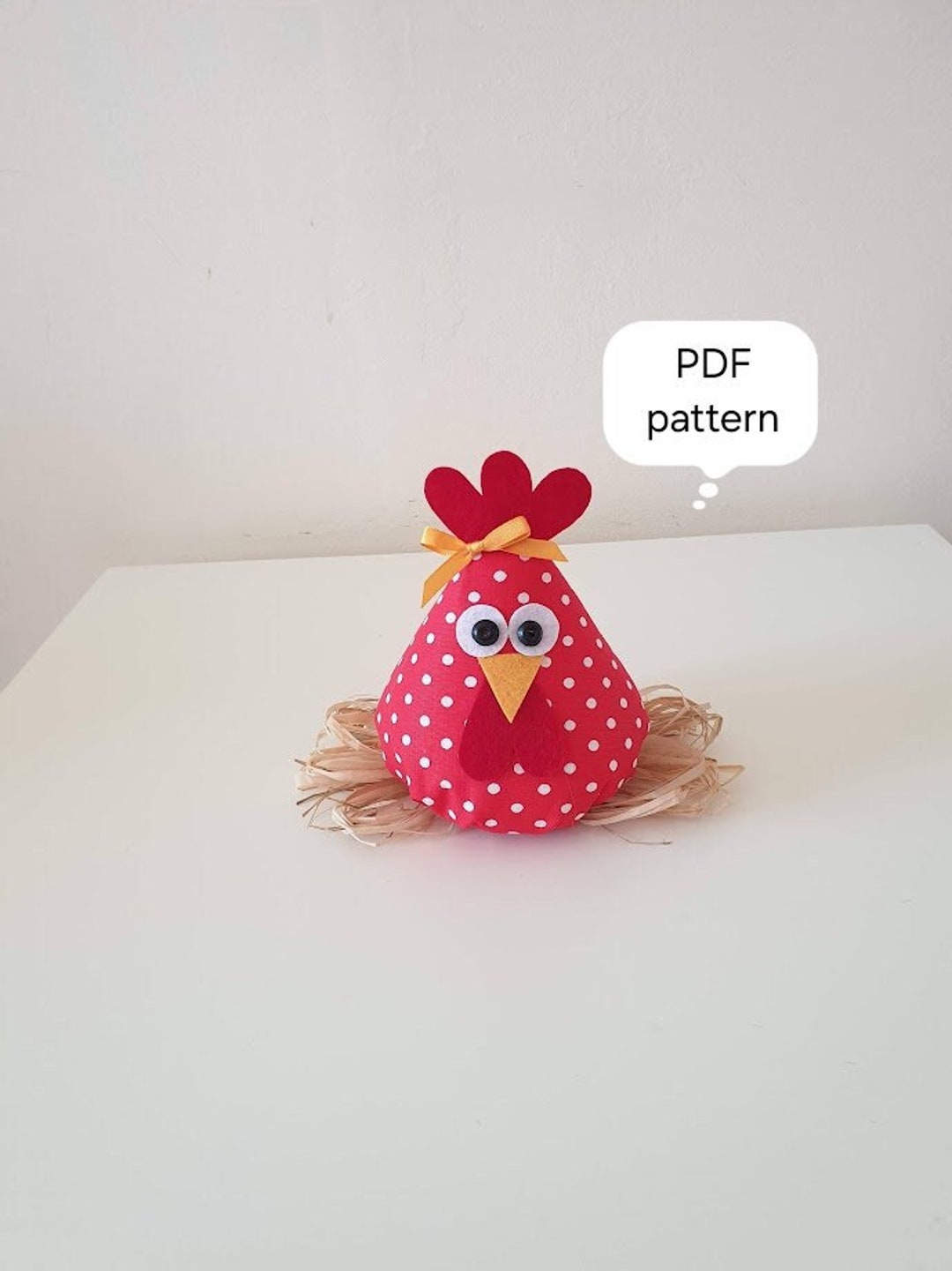 Easter Chicken Sewing Pattern, Digital Easter Chicken, PDF Model, Craft ...