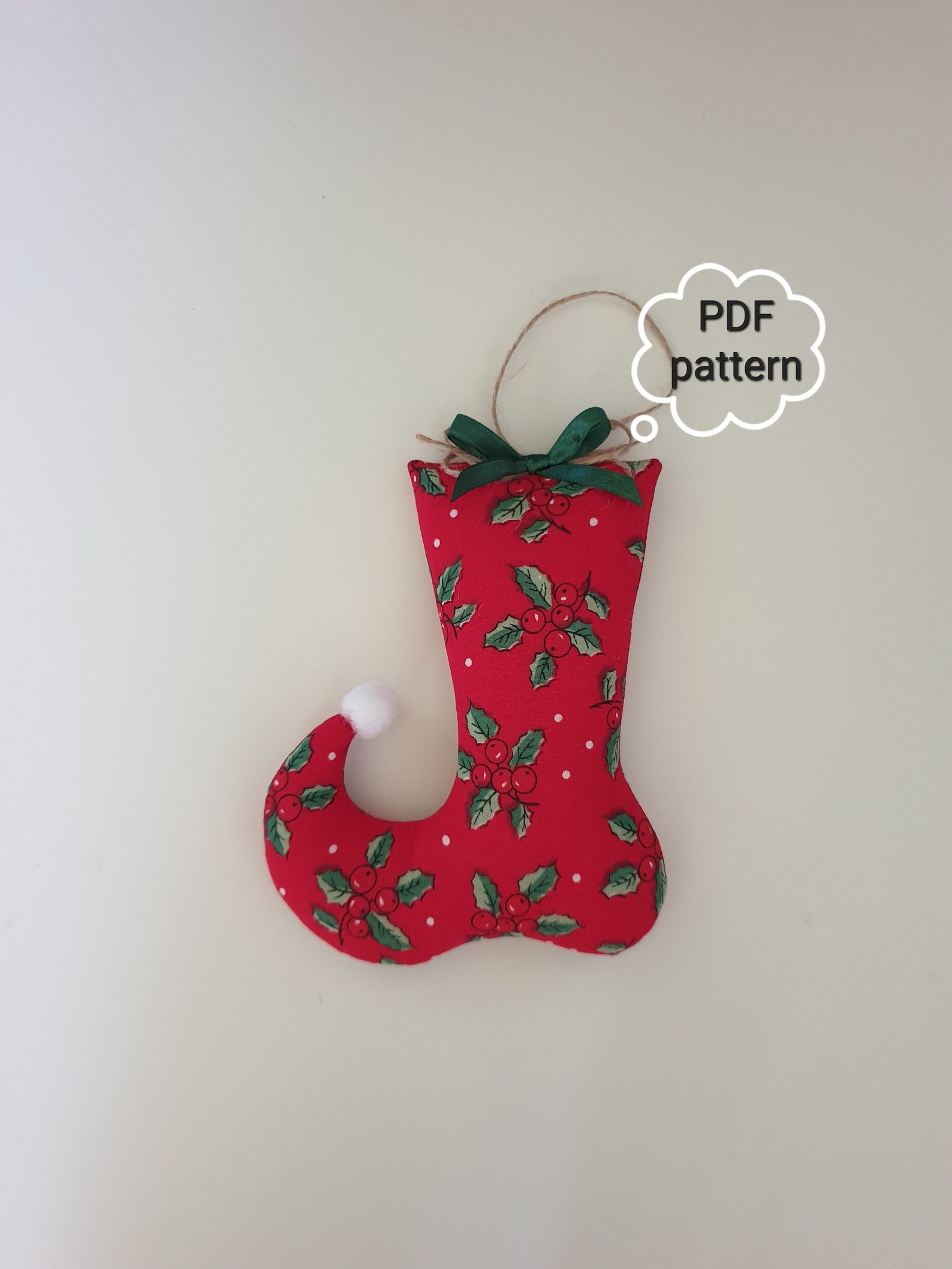 PDF Christmas Boot Sewing Pattern & Instructions DIY - Etsy