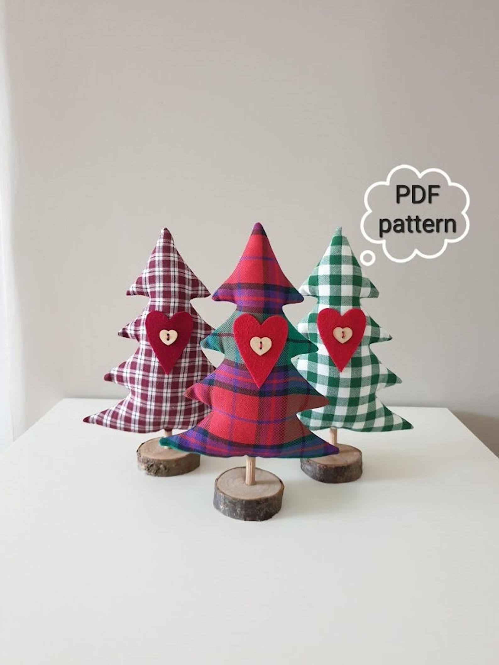 PDF Christmas Tree, Sewing Pattern, DIY, PDF Christmas Ornament, Fabric ...