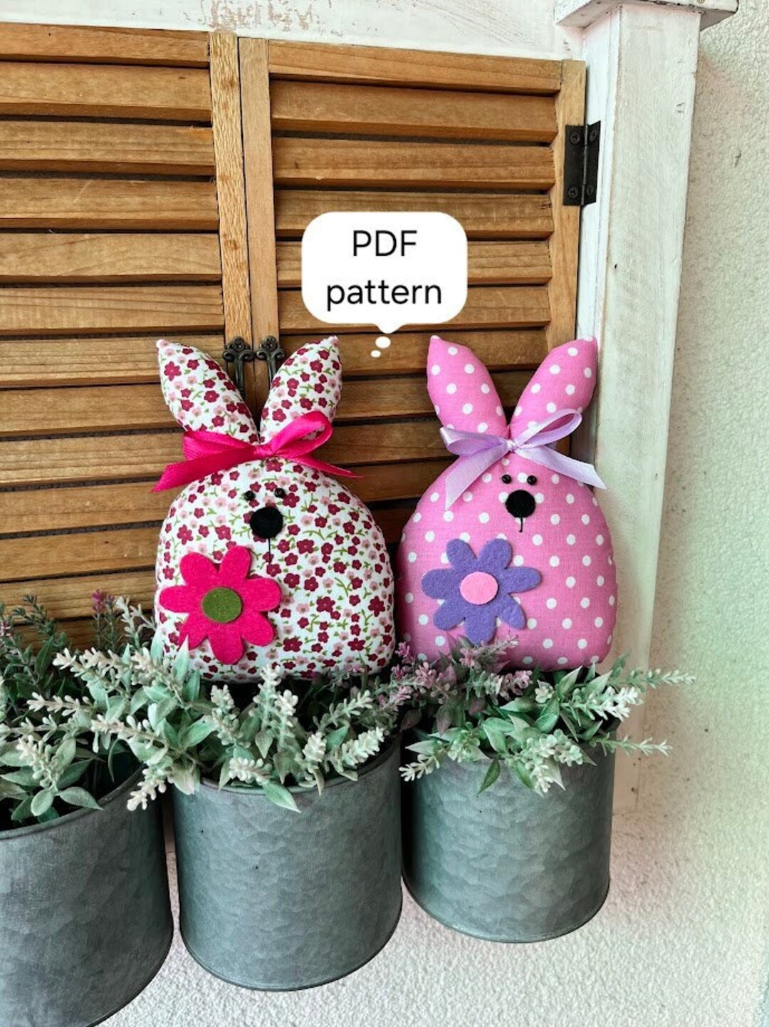 DIY Easter Bunny, PDF Pattern & Instruction, Easter Decoration, Easter ...