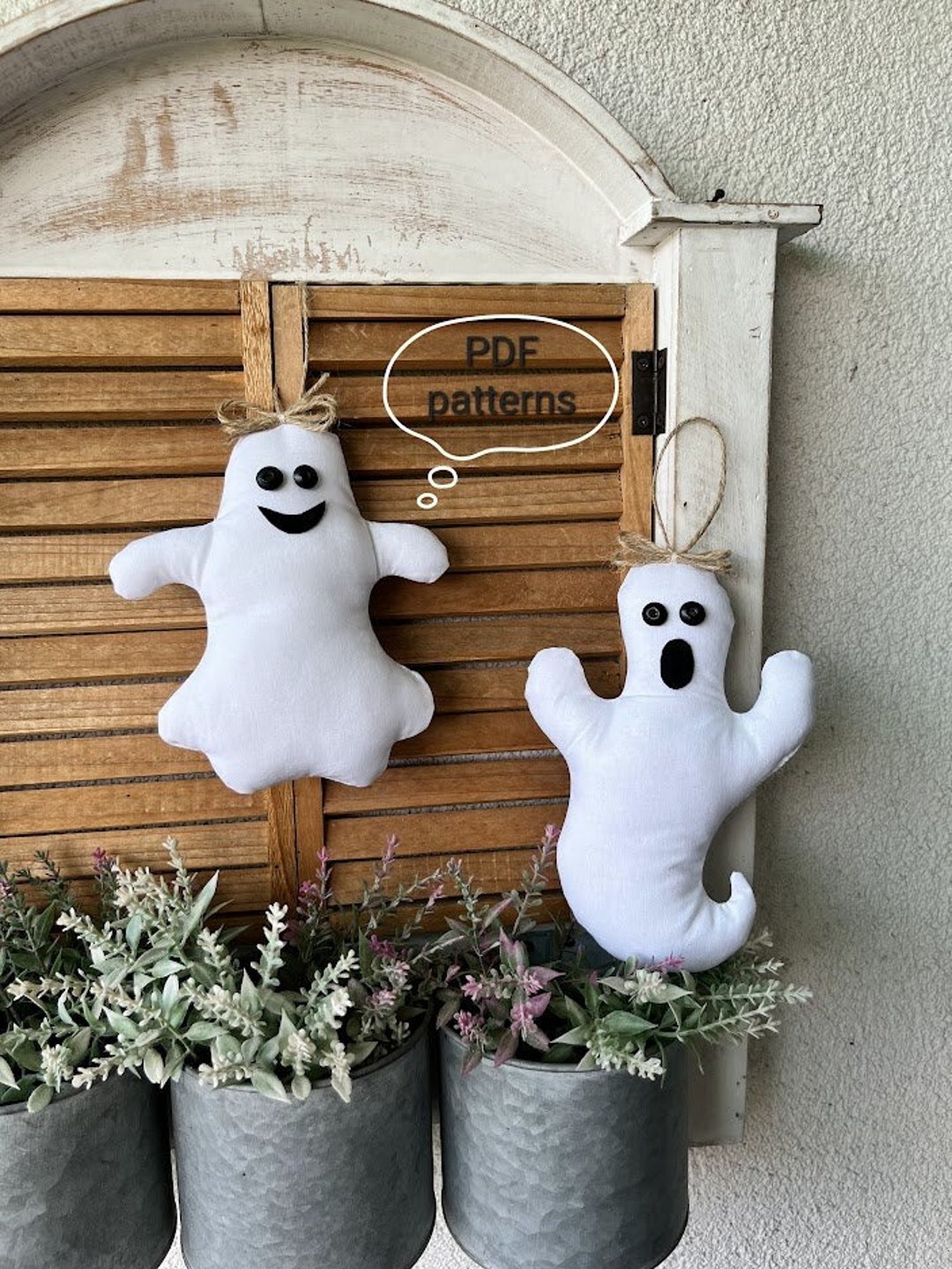 Ghosts, PDF Patterns, Halloween Decorations, Digital, Boo, DIY ...