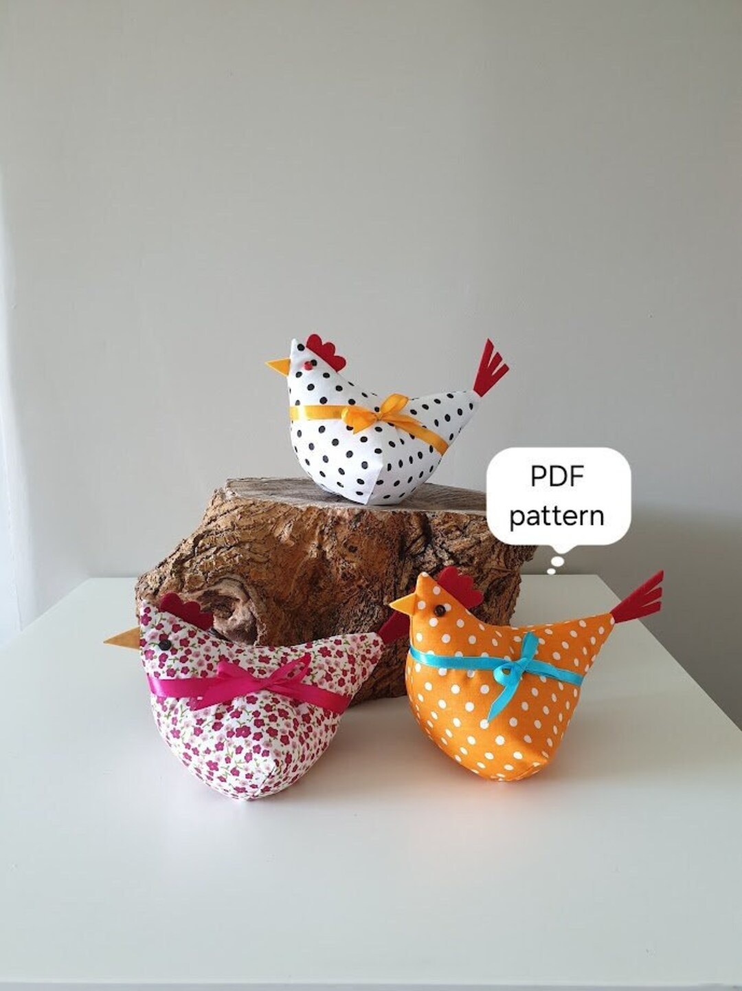 DIY Hen, PDF Sewing Pattern & Instruction, Easter Otnament, Digital ...