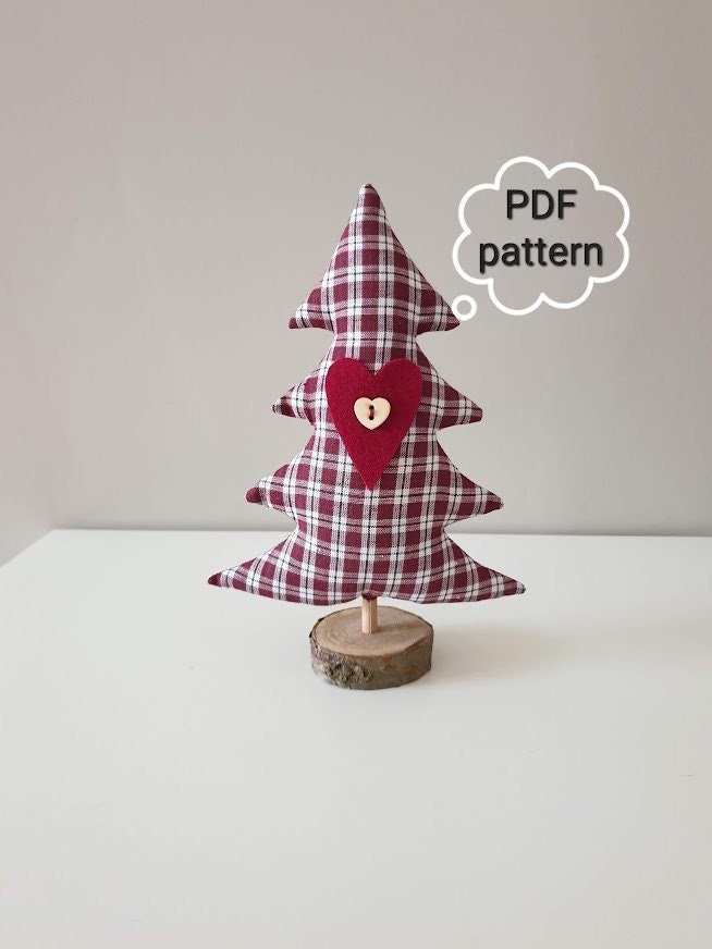 PDF Christmas Tree, Sewing Pattern, DIY, PDF Christmas Ornament, Fabric ...