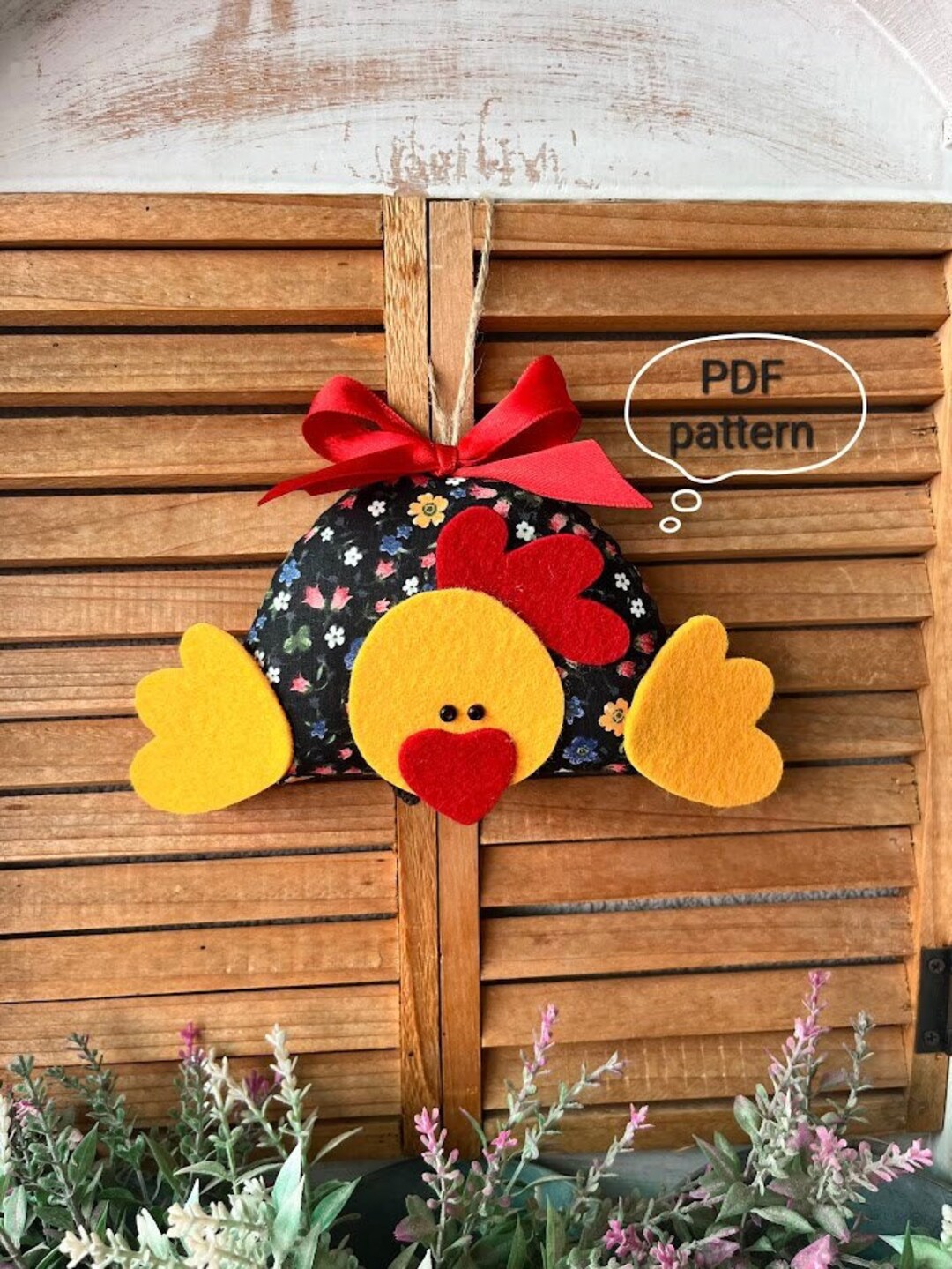 Easter Chicken PDF Sewing Pattern DIY Easter Decoration - Etsy