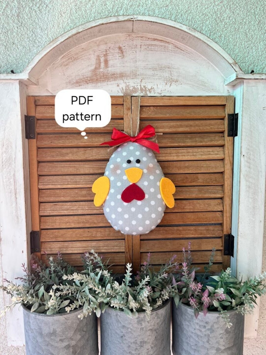 Sweet Easter Chicken, PDF Sewing Pattern, DIY Easter Decoration, Spring ...