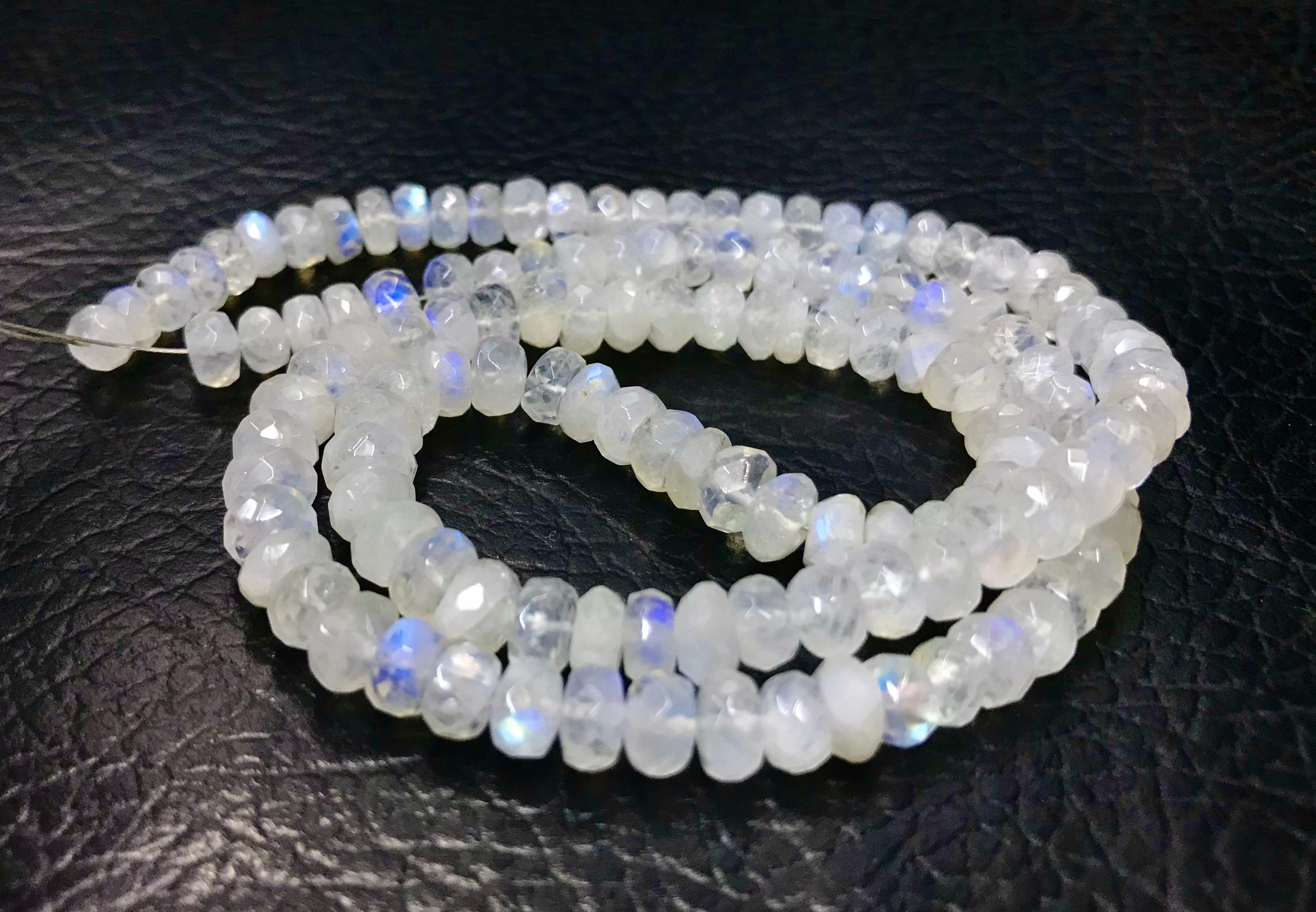 Natural and Rare WHITE RAINBOW Gemstone Beads/56mm 18 | Etsy