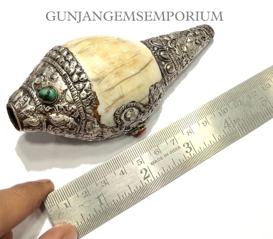Beautiful Ancient 999 Silver Shankh Natural Sterling Silver Antique ...
