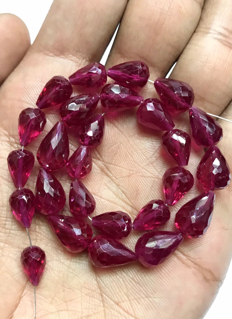 Dark RUBY Color Red CORUNDUM Faceted Gemstone Beads/913mm 18 - Etsy