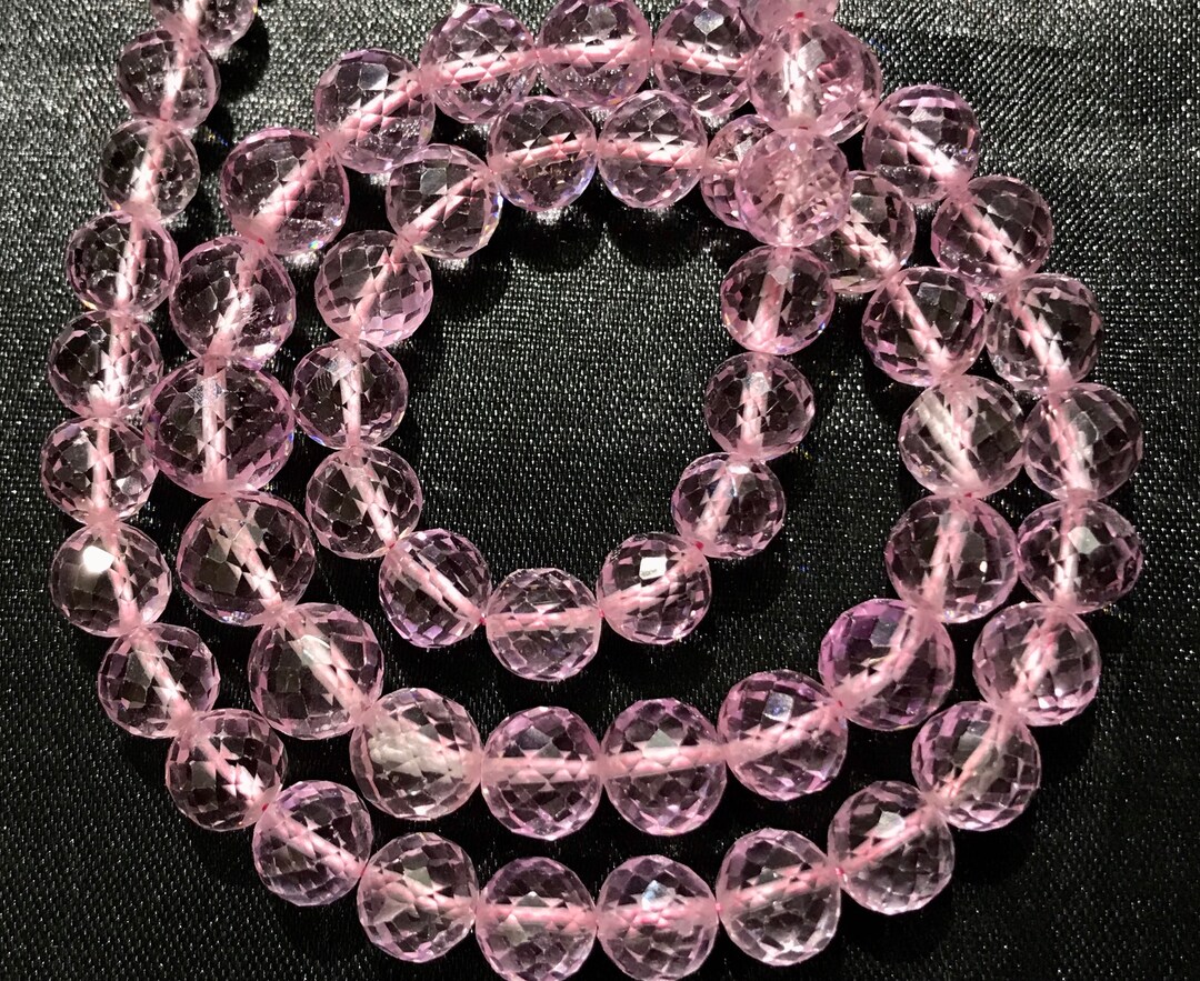 AAAA Quality~very Beautiful••pink Morganite Colour Faceted Ball Shape ...