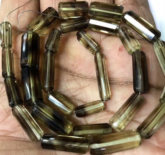 BUMPER SALE Natural Bio Lemon Checker Cutting Faceted Tube - Etsy