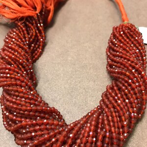 RED ONYX!! Beautiful 3.20mm Red Onyx Faceted Micro Cut Beads.13” 3.20mm ...