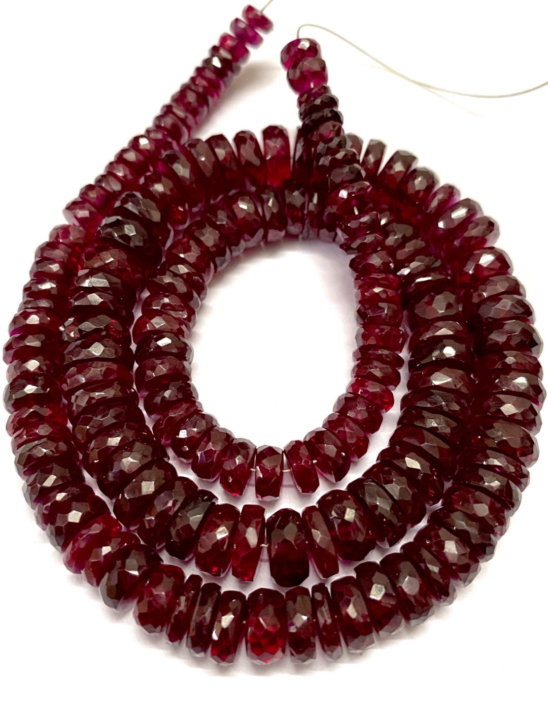 Extremely Gorgeous~~blood Red Ruby Gemstone Beads 6mm-9mm Ruby Faceted ...